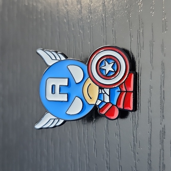 Marvel | Jewelry | Marvel Captain America Enamel Pin | Poshmark